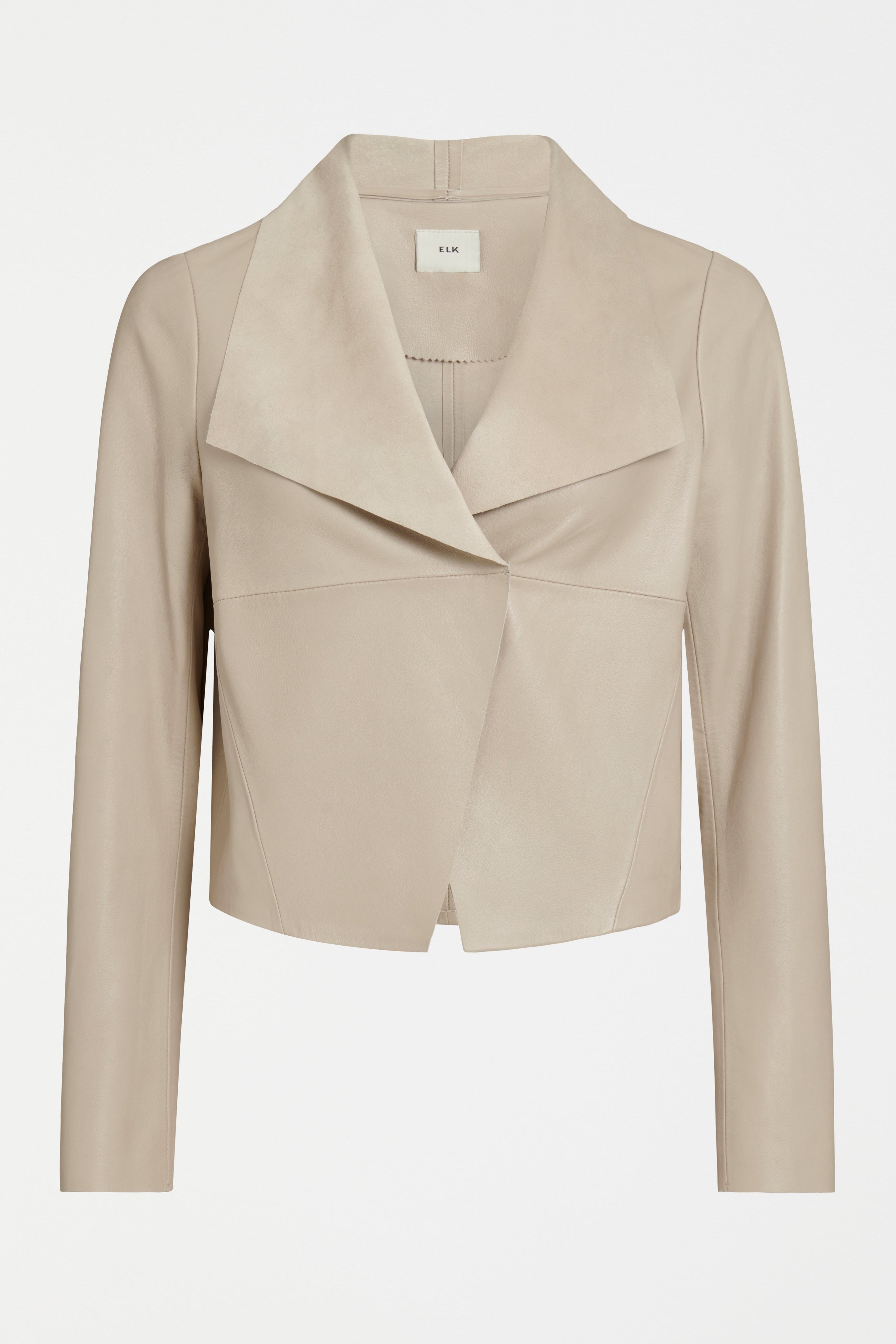 Shop the Women's Stone Colour Fine Leather Jacket | ELK AU