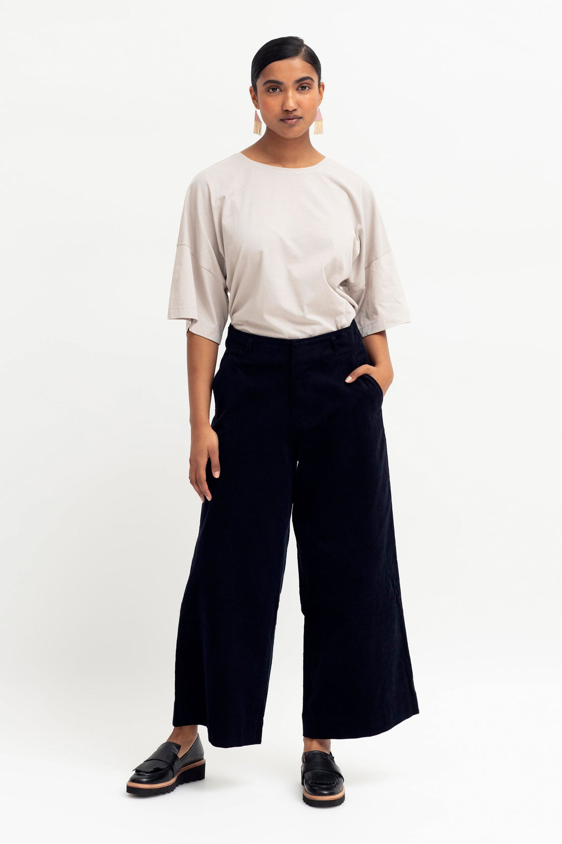Shop The Koord Organic Cotton Wide Leg Corduroy Pant | ELK AU