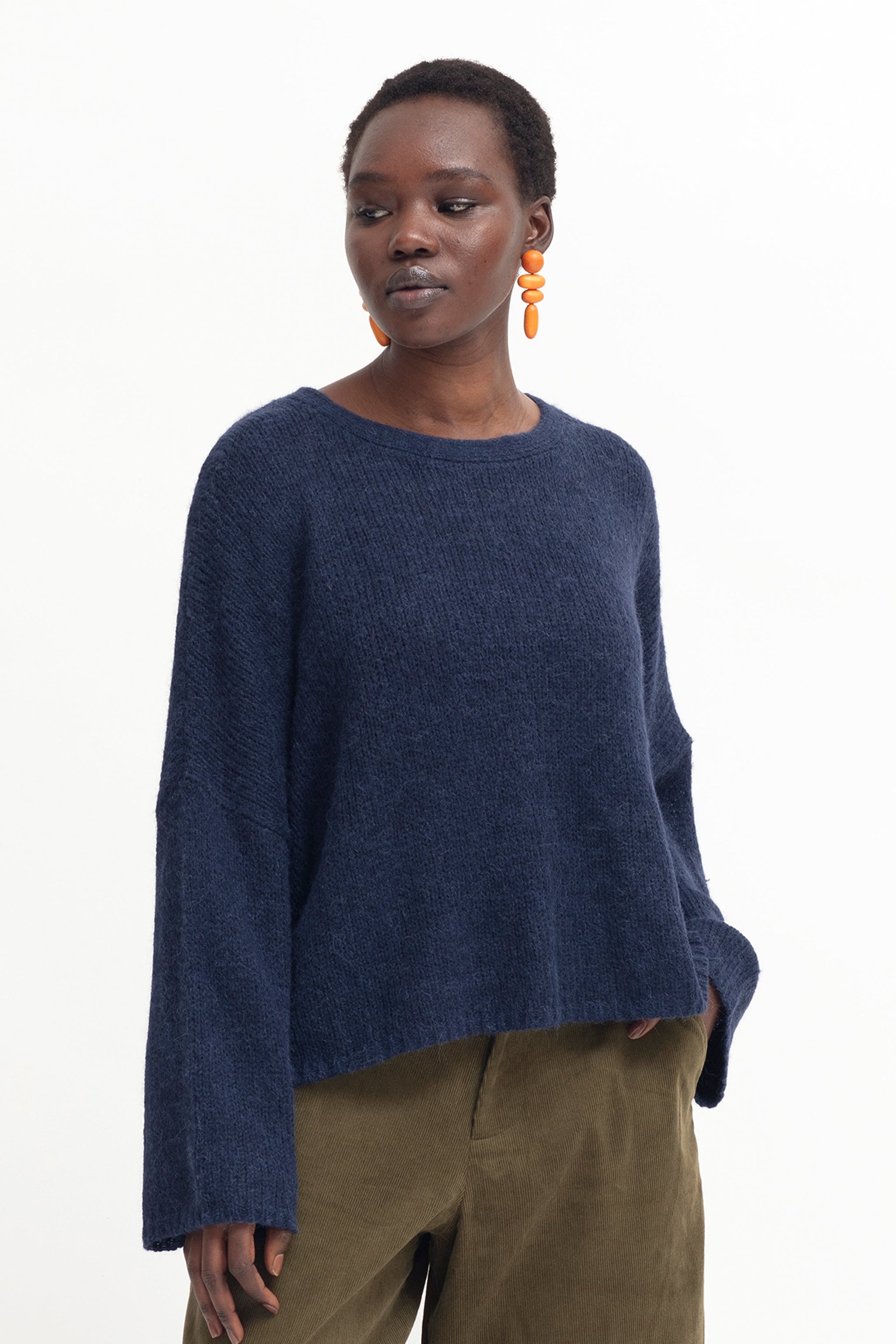 Shop The Agna Relaxed Crew Knit Wool Blend Sweater | ELK AU